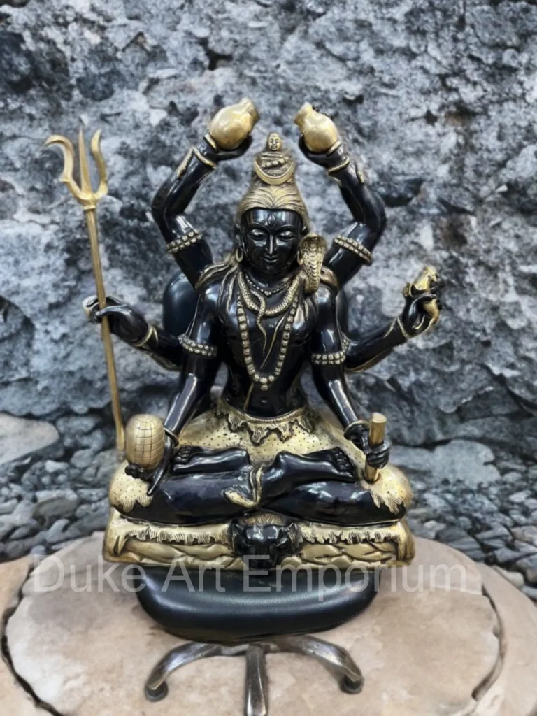Majestic Six-Armed Lord Shiva Idol – 30 Inches Divine Six-Handed Shiva ...