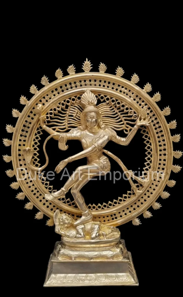 Majestic Brass Nataraj Idol 34 Inches | Lord Shiva Cosmic Dance Statue ...