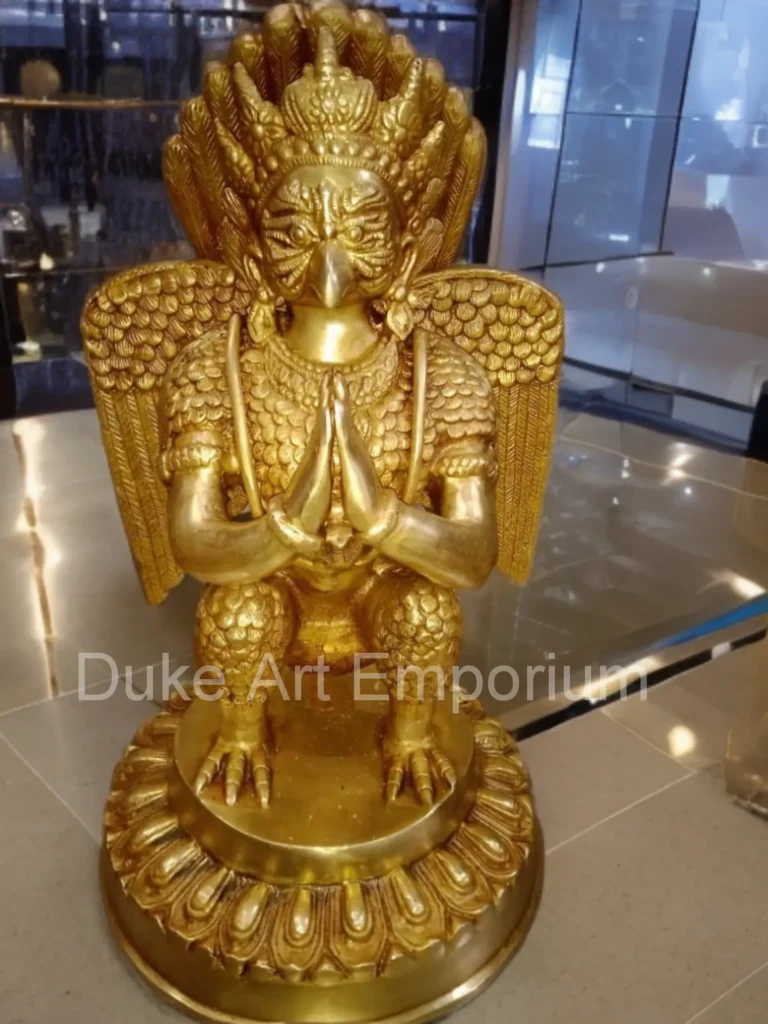 Majestic Brass Garuda Idol 17 Inches | Divine Vishnu Vahana Garud ...
